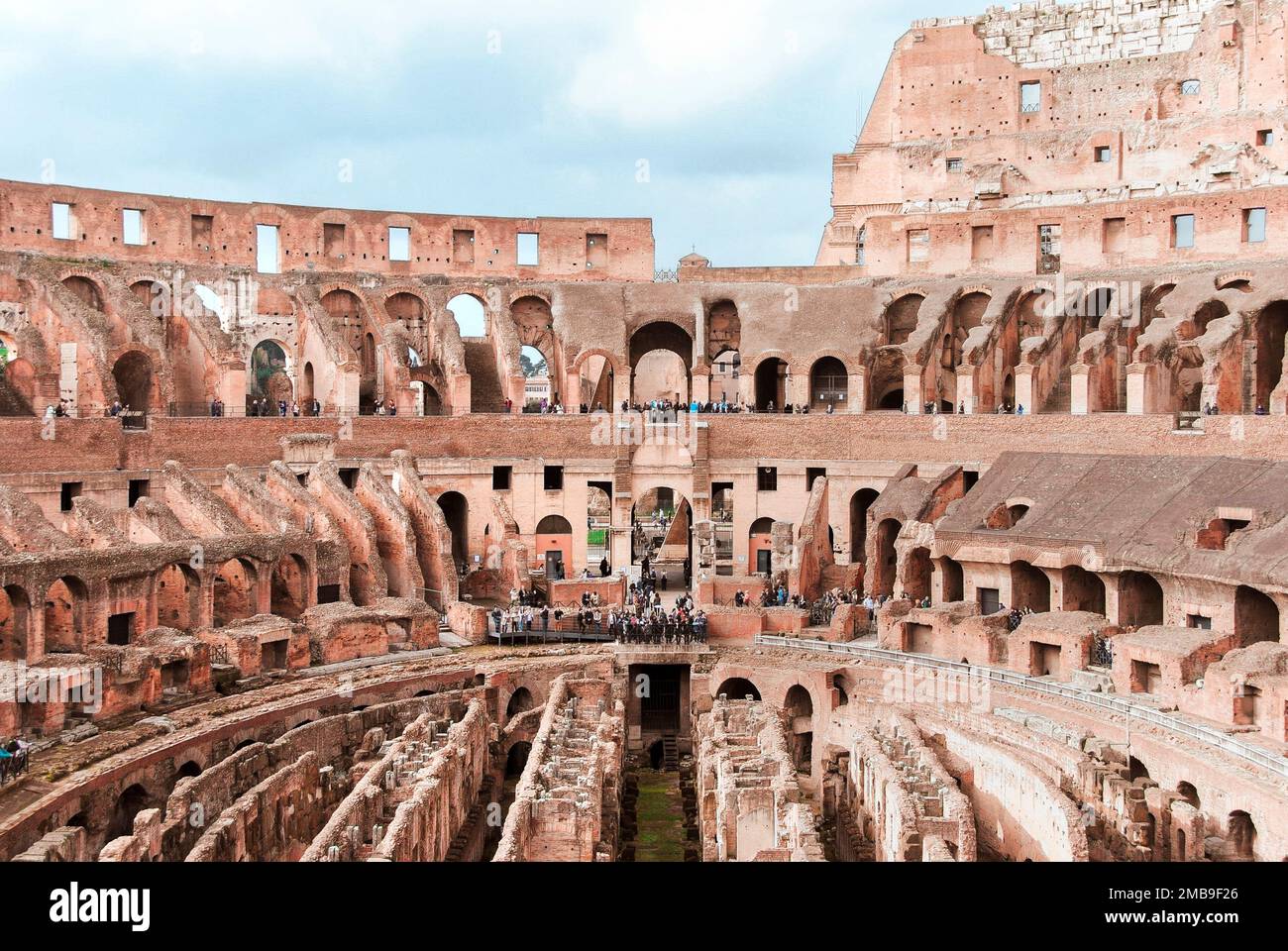 View of the interior of the Colosseum in Rome Stock Photo - Alamy