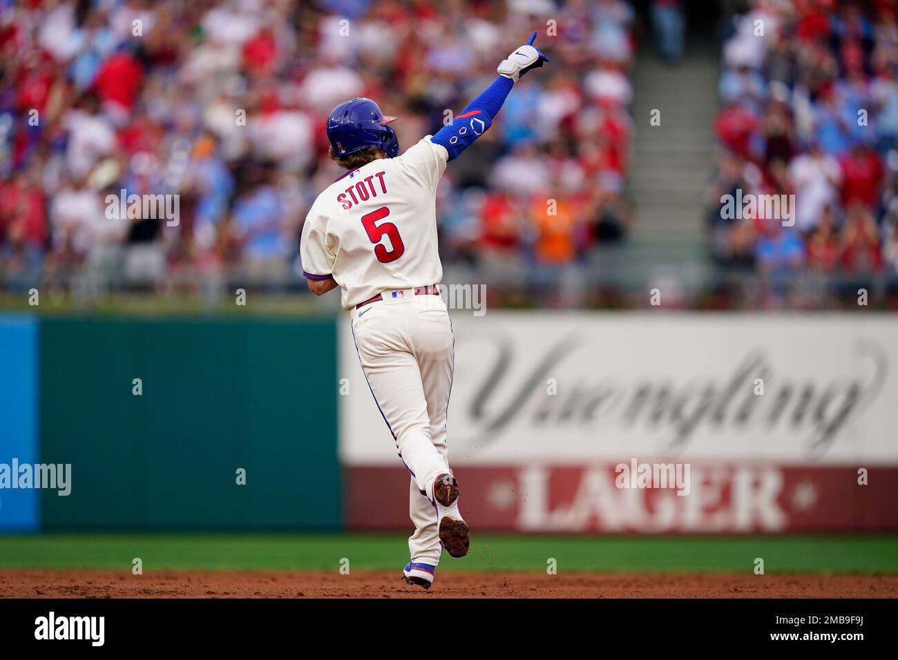 Philadelphia Phillies' Bryson Stott plays during a baseball game ...