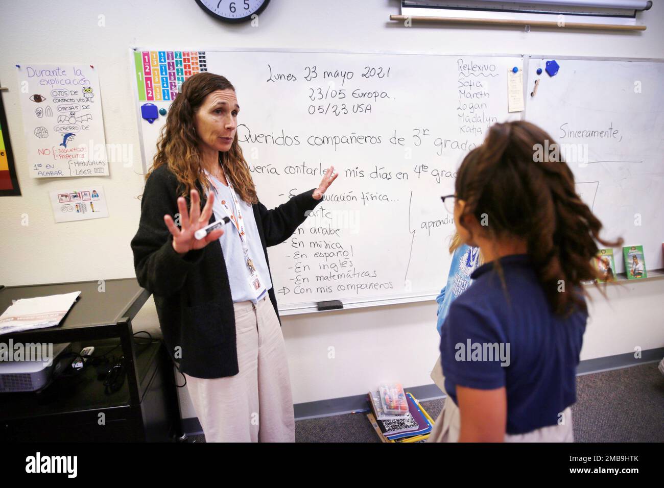 Spanish teacher Titi Martin-Borregon teaches Fourth grade Spanish ...