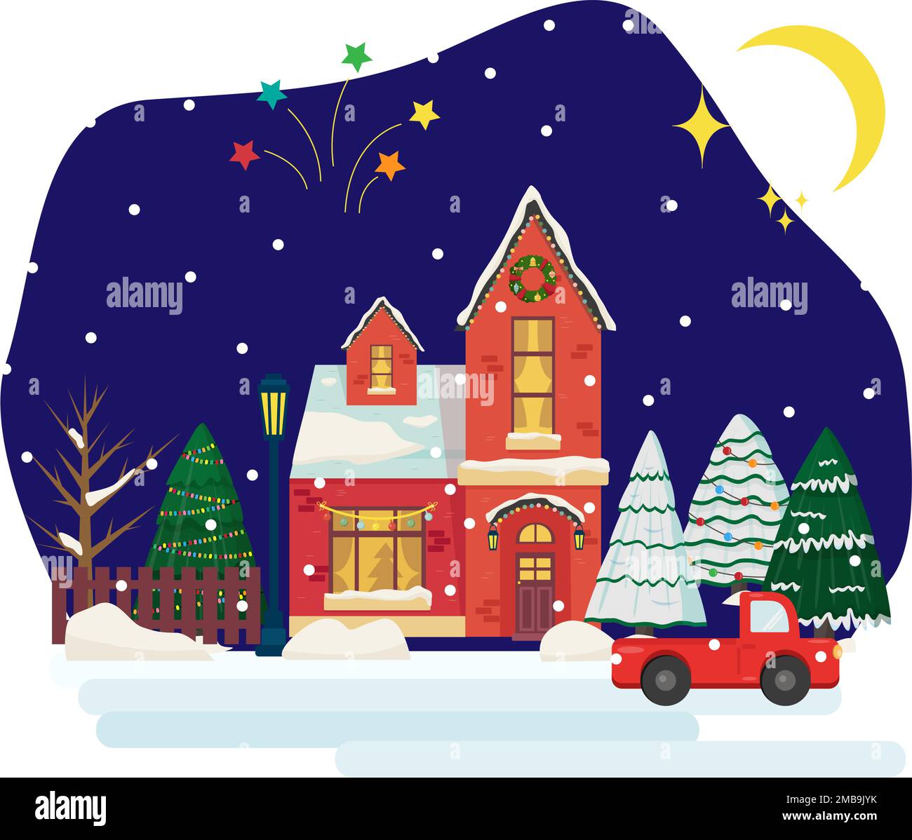 Snowy night sky Cut Out Stock Images & Pictures - Alamy