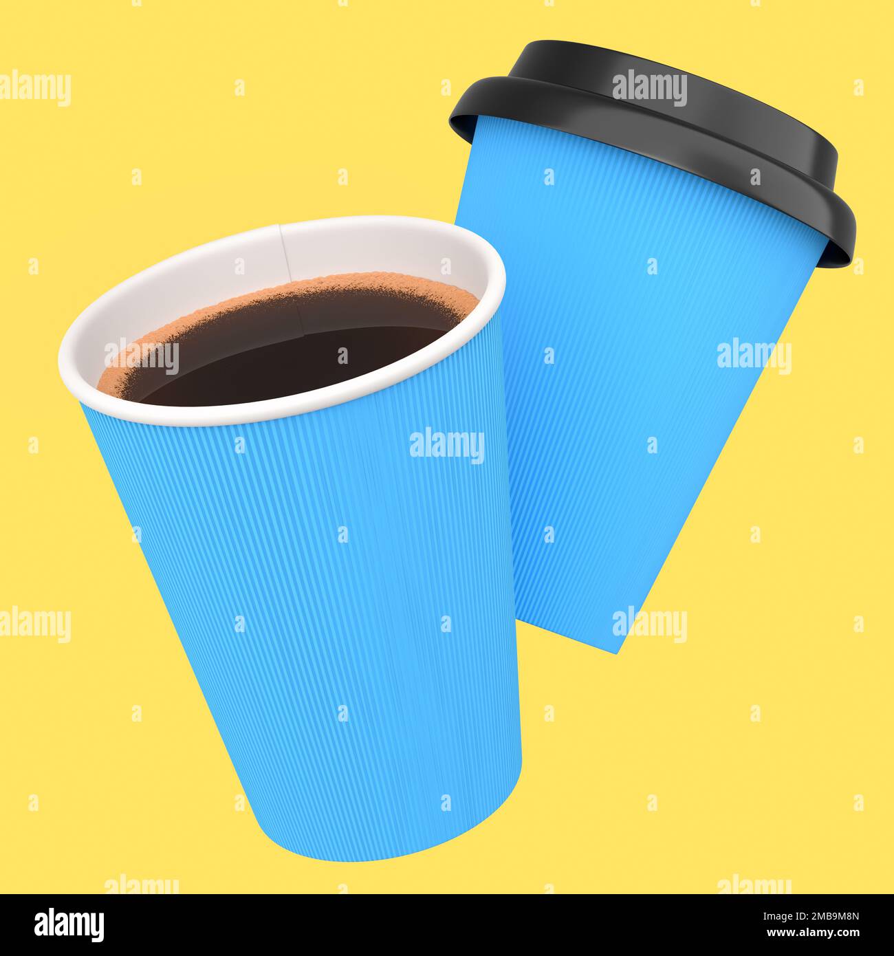 Set of paper coffee cup with cover for cappuccino, americano, espresso ...