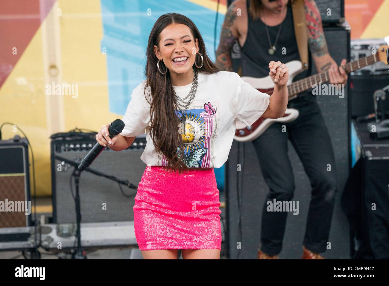 Taylor Kerr of Maddie & Tae performs during CMA Fest 2022 on Friday ...