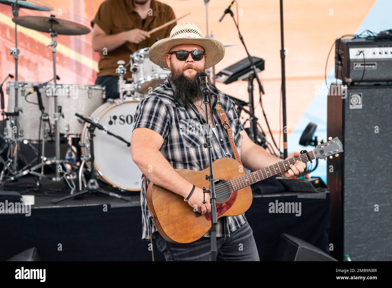 Larry Fleet performs during CMA Fest 2022 on Friday, June 10, 2022, at ...