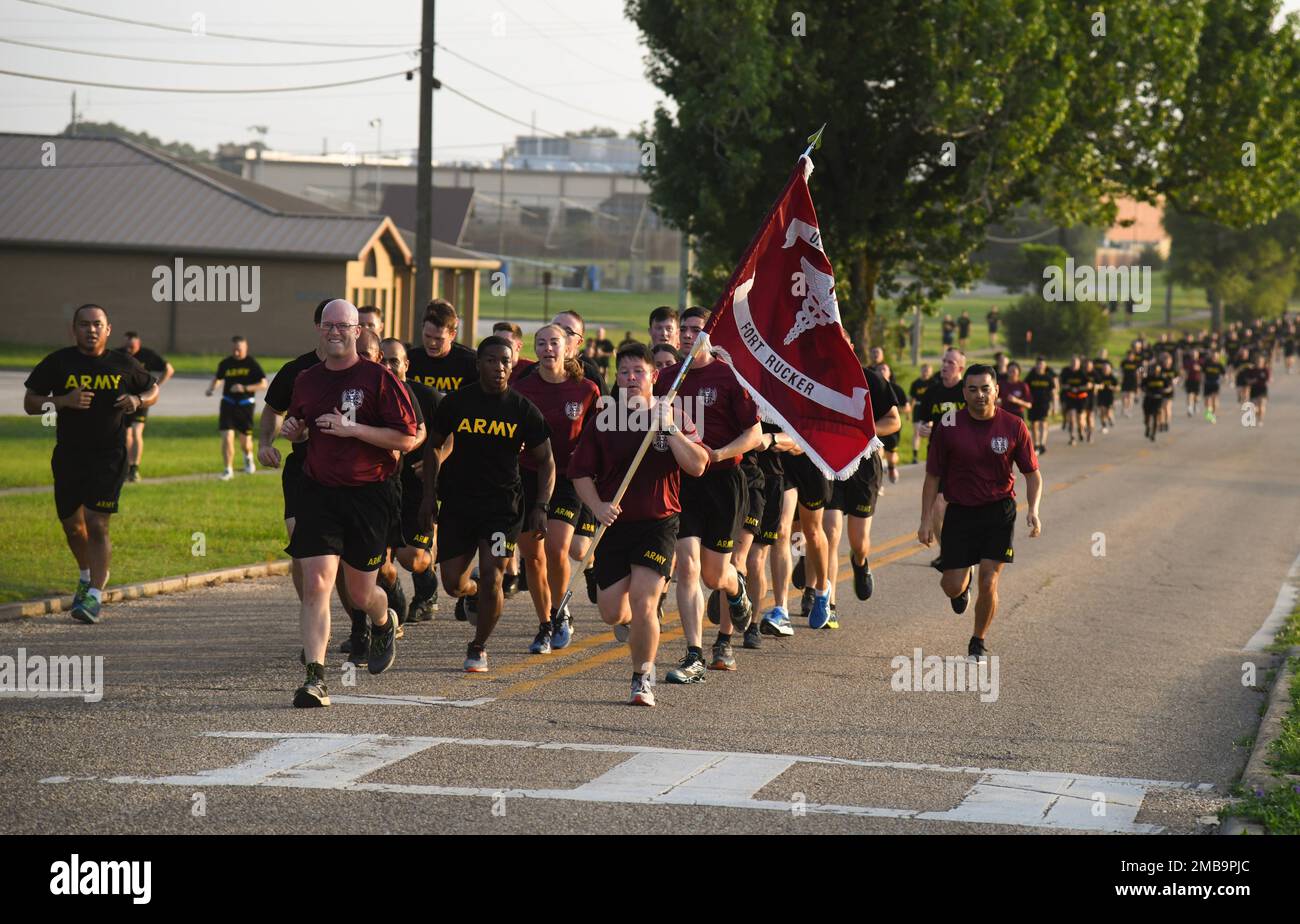 The Brown Dental Clinic command team and Soldiers participate in a post ...