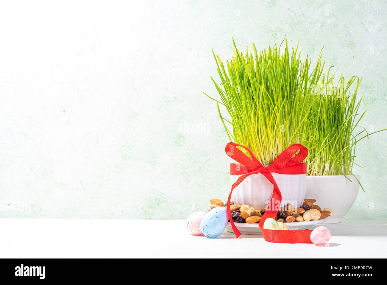 Happy Nowruz holiday background. Celebrating Nowruz new year sweets and ...