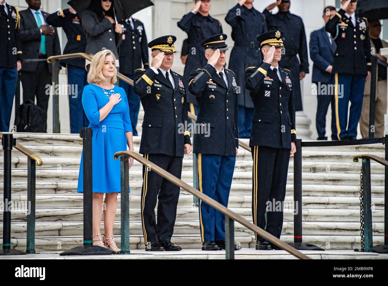 (From left to right) Secretary of the Army Christine Wormuth; Chief of ...