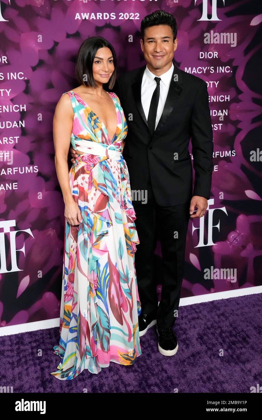 Courtney Lopez and Mario Lopez attend the 2022 Fragrance Foundation ...
