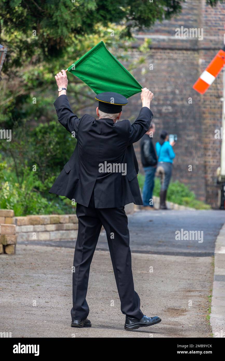 Train guard flag hi-res stock photography and images - Alamy