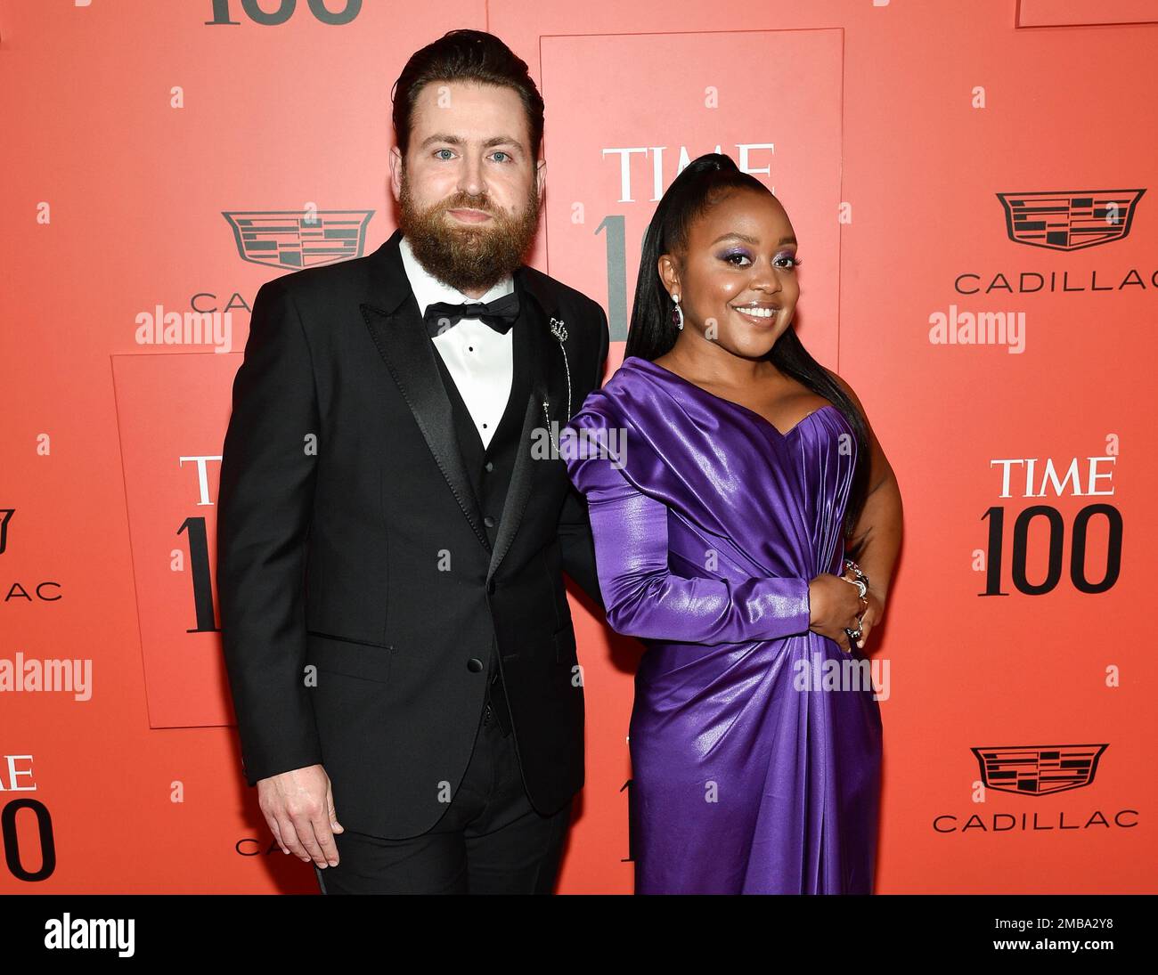 Quinta Brunson, right, and husband Kevin Jay Anik attend the TIME100 ...