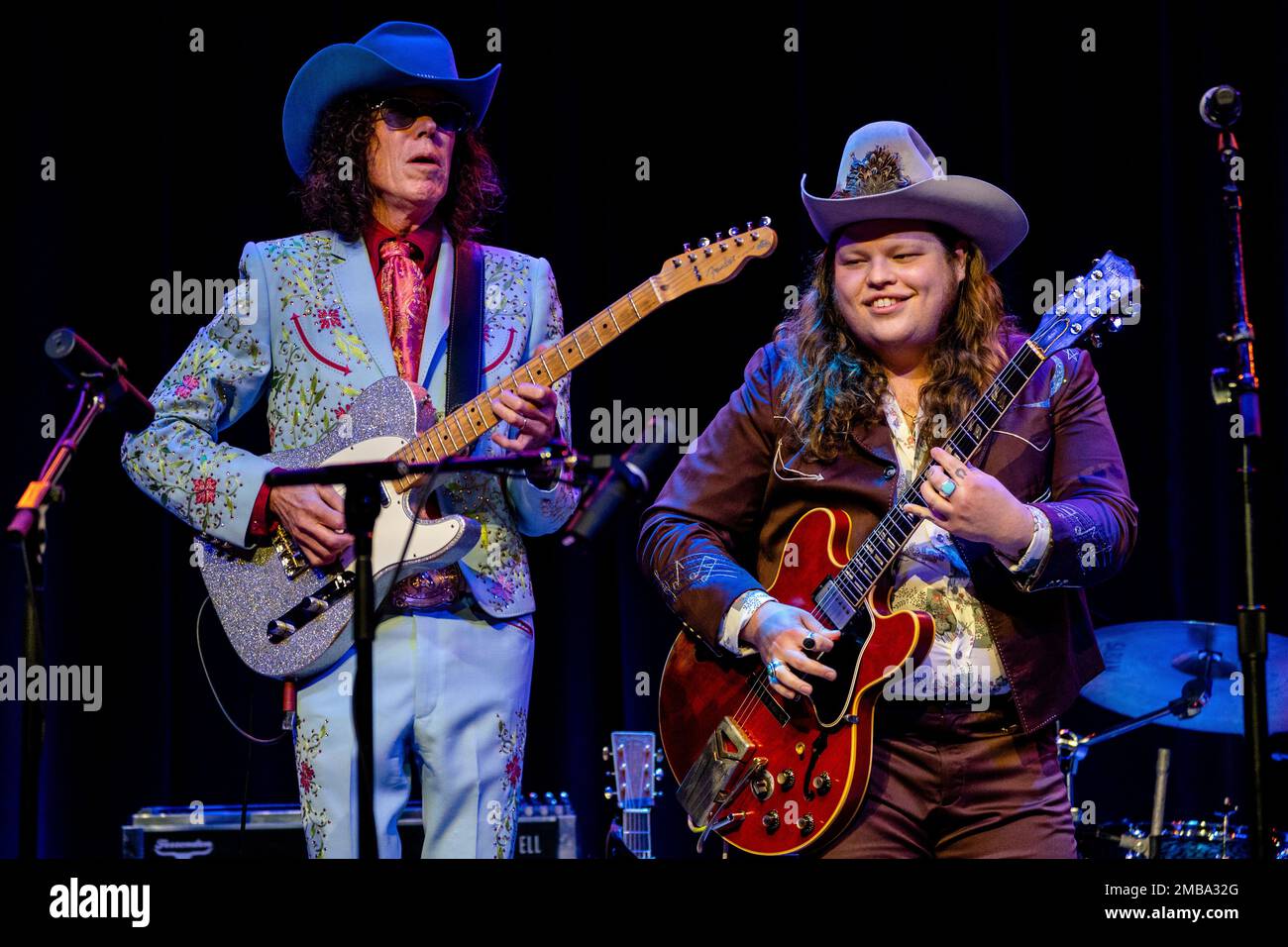 Kenny Vaughan, left, and Marcus King perform during Marty Stuart's 19th ...