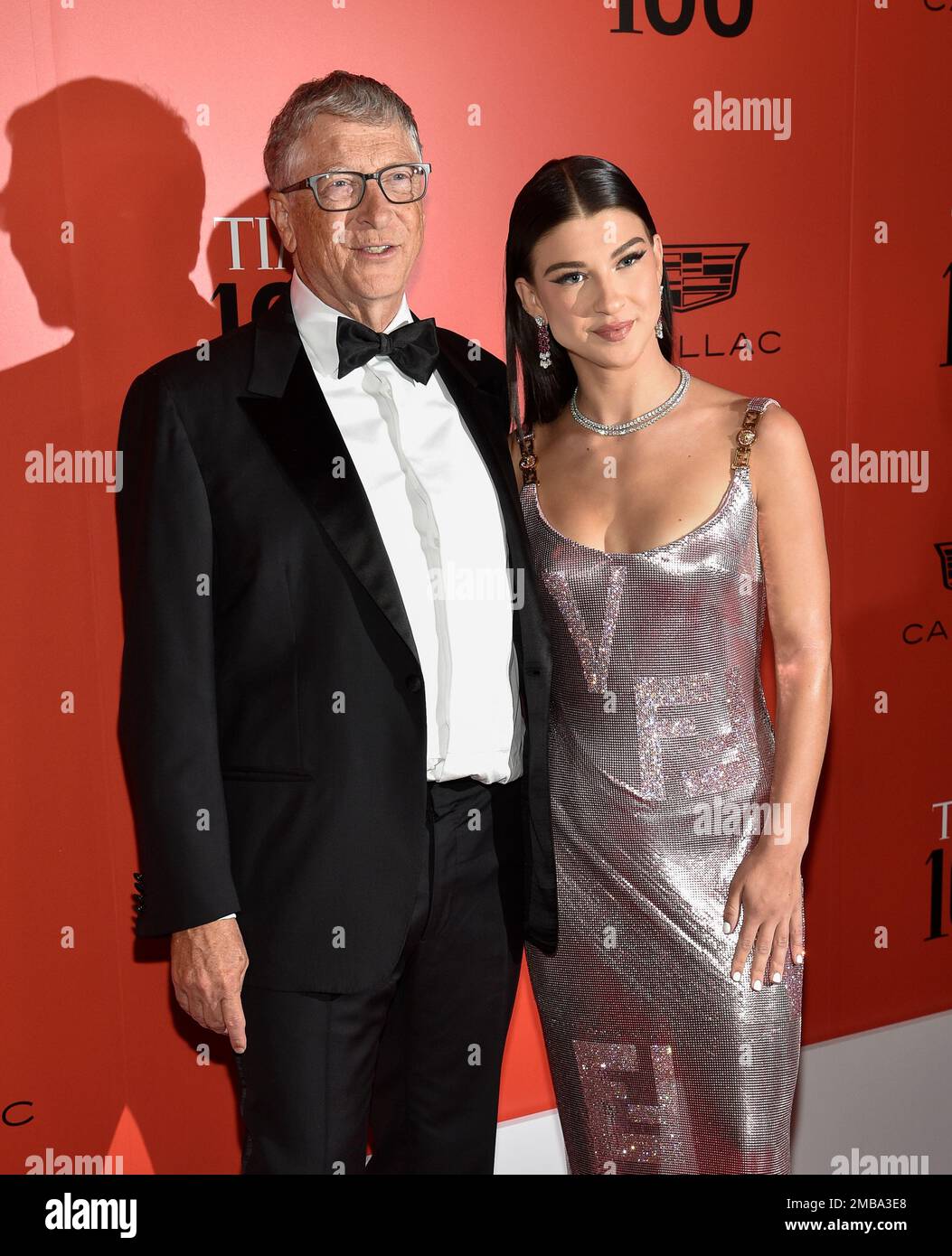 Bill Gates, left, and daughter Phoebe Gates attend the TIME100 Gala ...