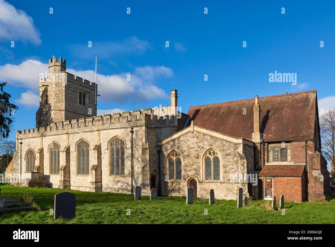 The historic church of All Saints, Edmonton, North London UK, with 15th ...