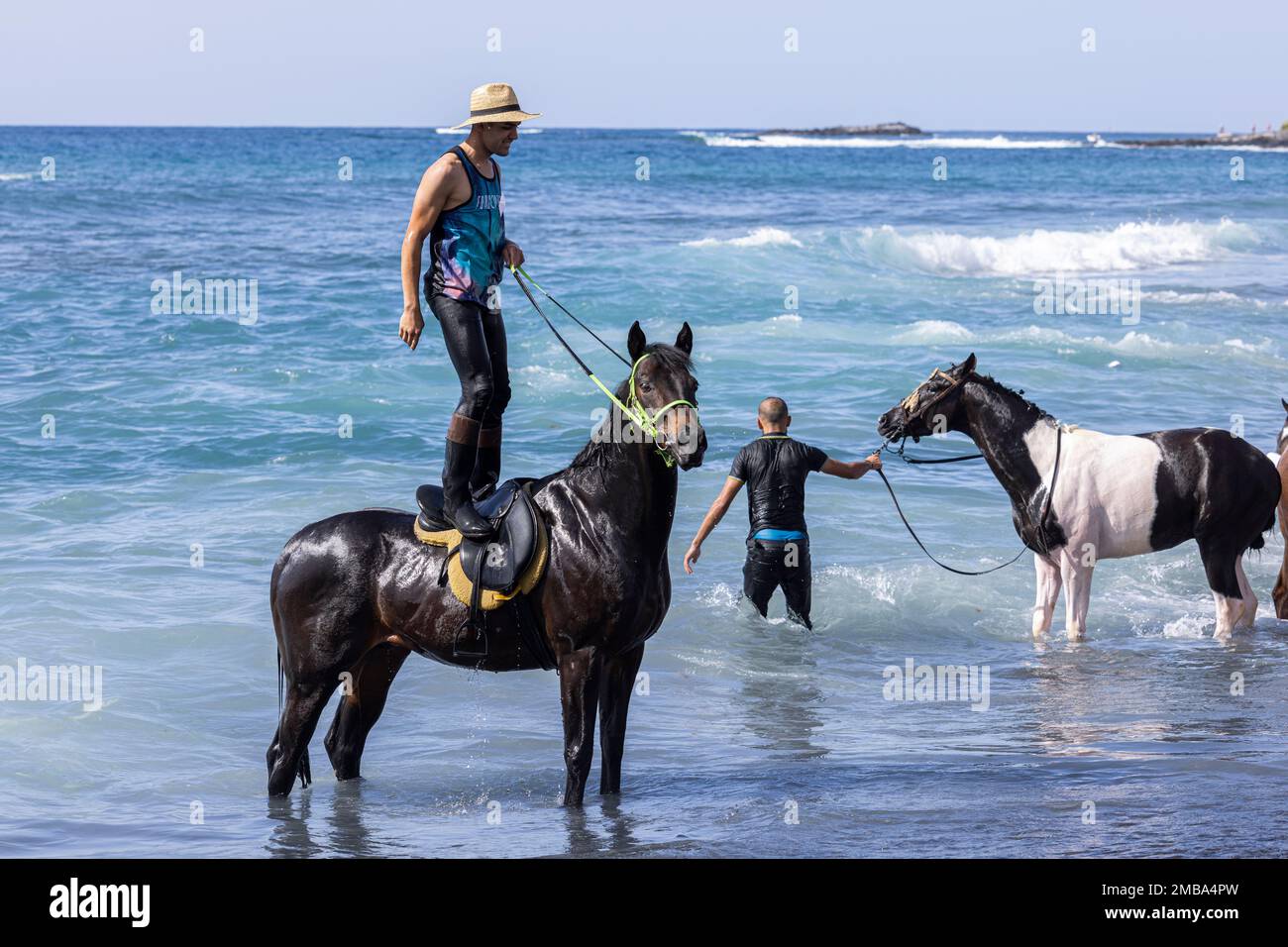 Costa Adeje, Tenerife, Canary Islands, 20 January 2023. Riders take ...