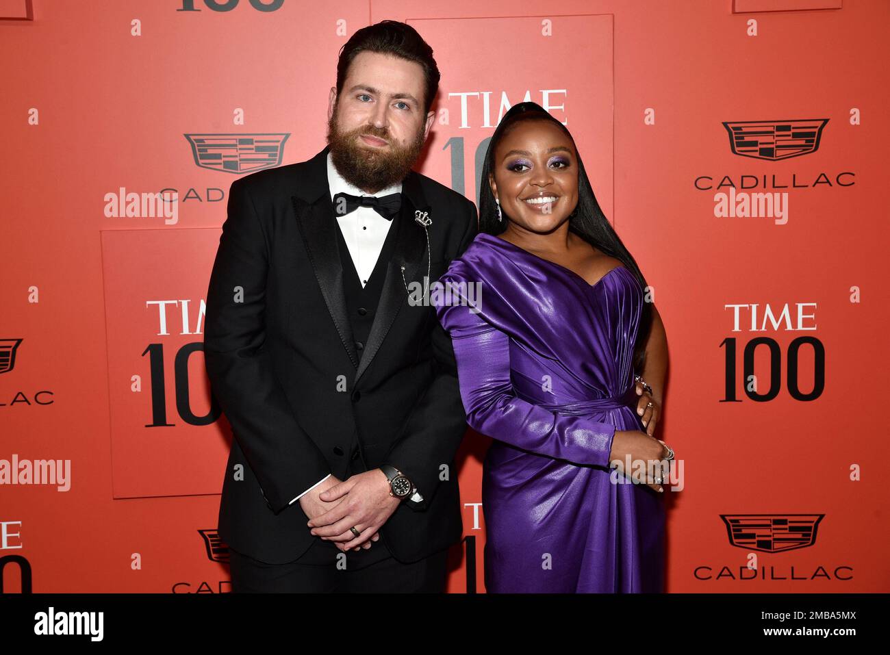 Quinta Brunson, right, and Kevin Jay Anik attend the TIME100 Gala ...