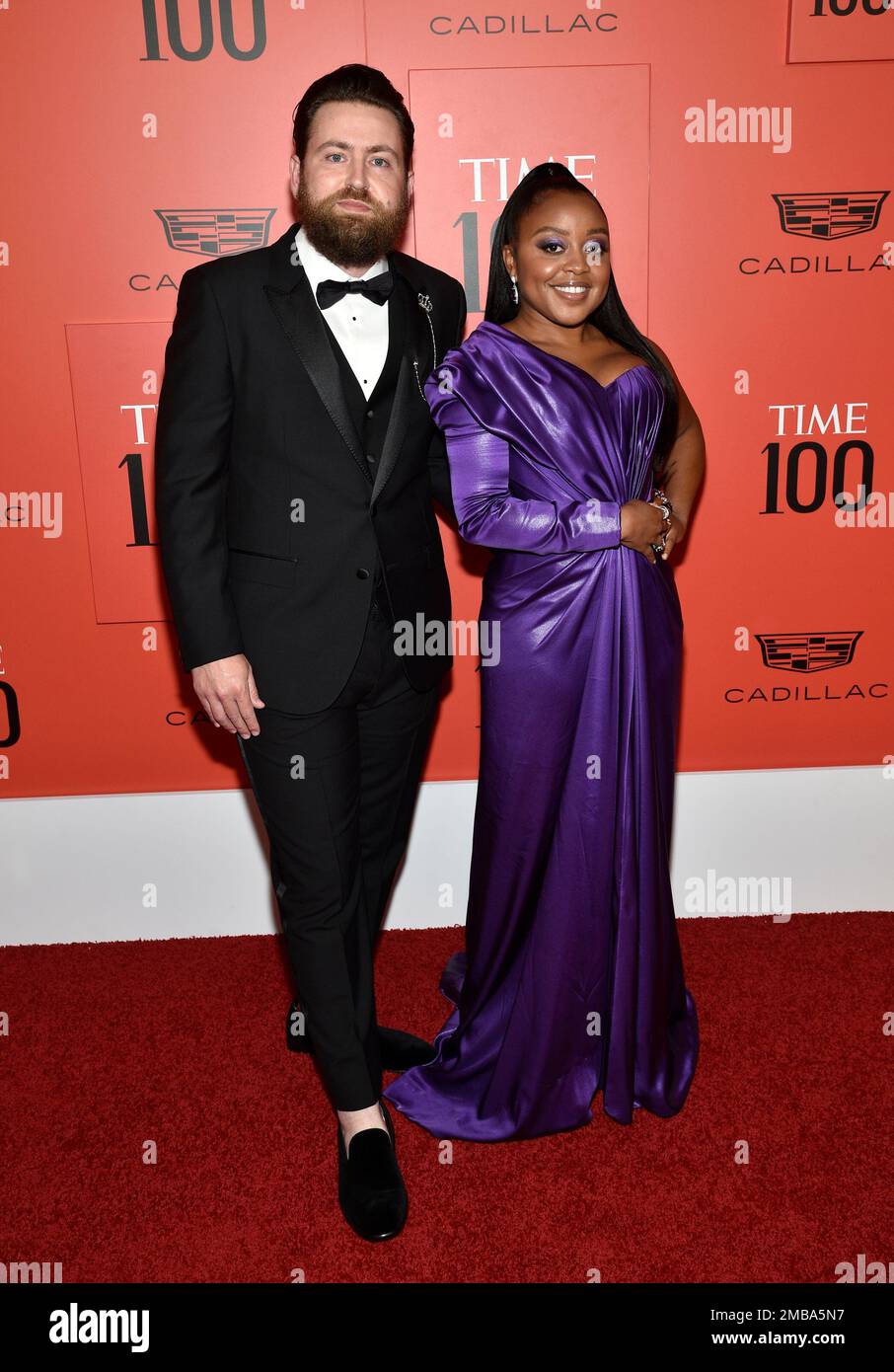 Quinta Brunson, right, and Kevin Jay Anik attend the TIME100 Gala ...