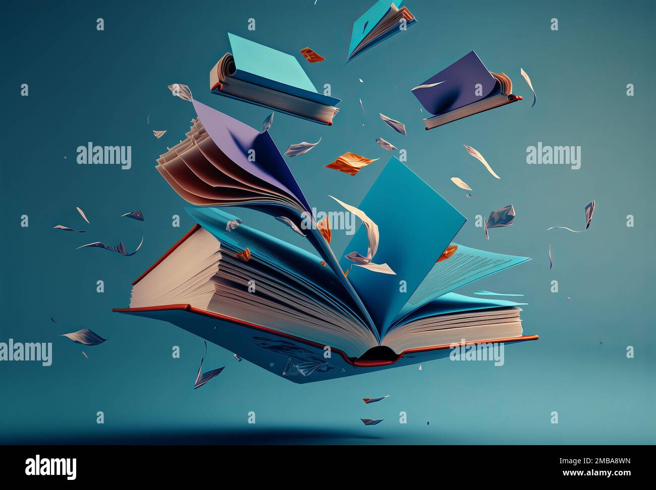Flying book pages concept hi-res stock photography and images - Alamy