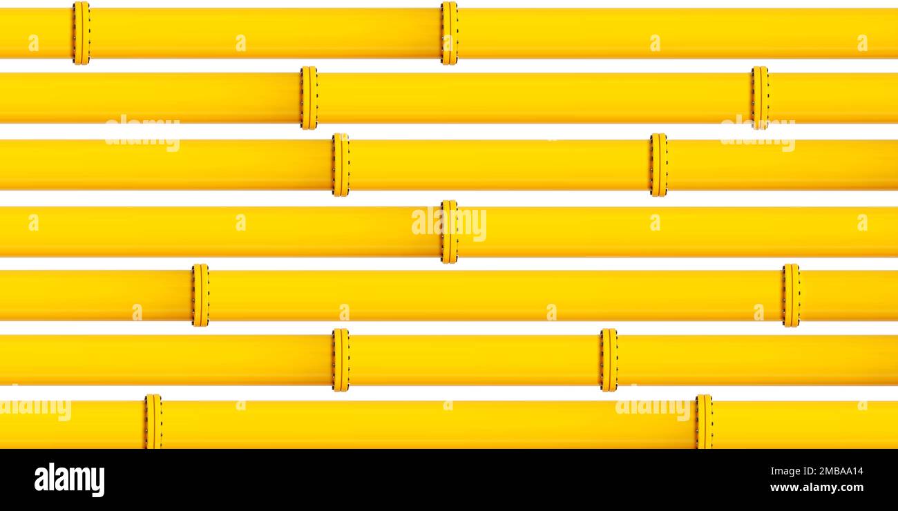 background of yellow pipes on a white background Stock Photo - Alamy