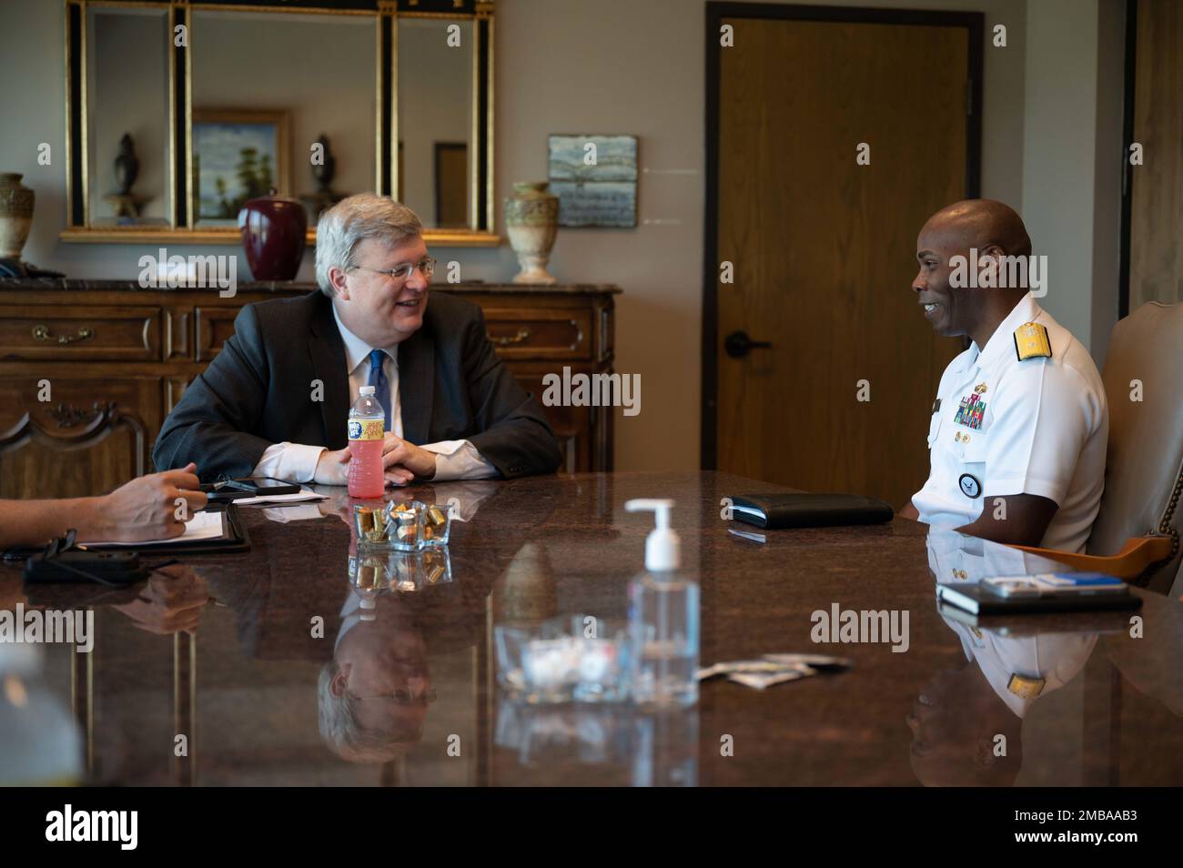 Rear Adm. Lex Walker, Commander, Navy Recruiting Command, meets with ...