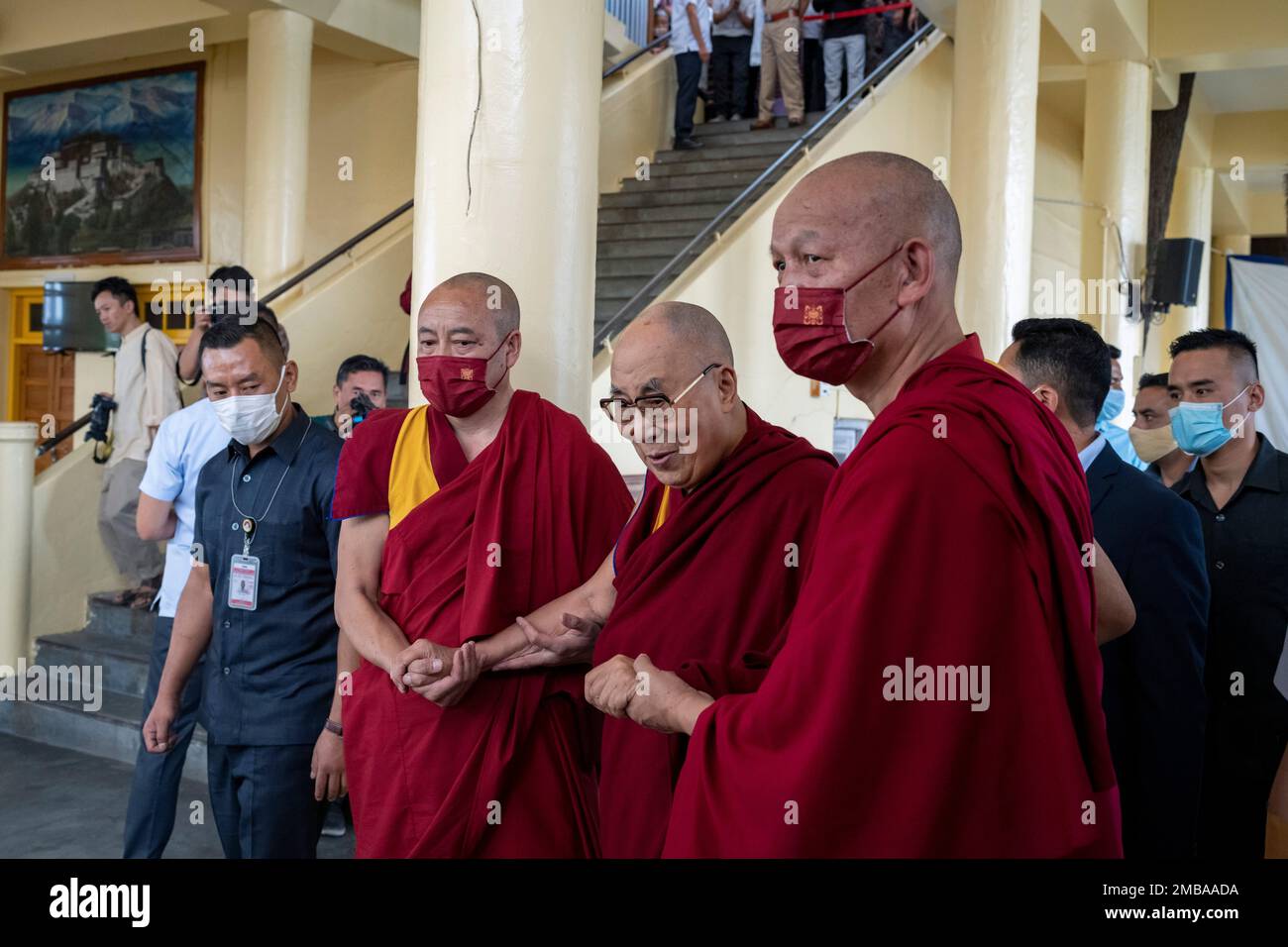 Tibetan spiritual leader the Dalai Lama leaves after attending a ...