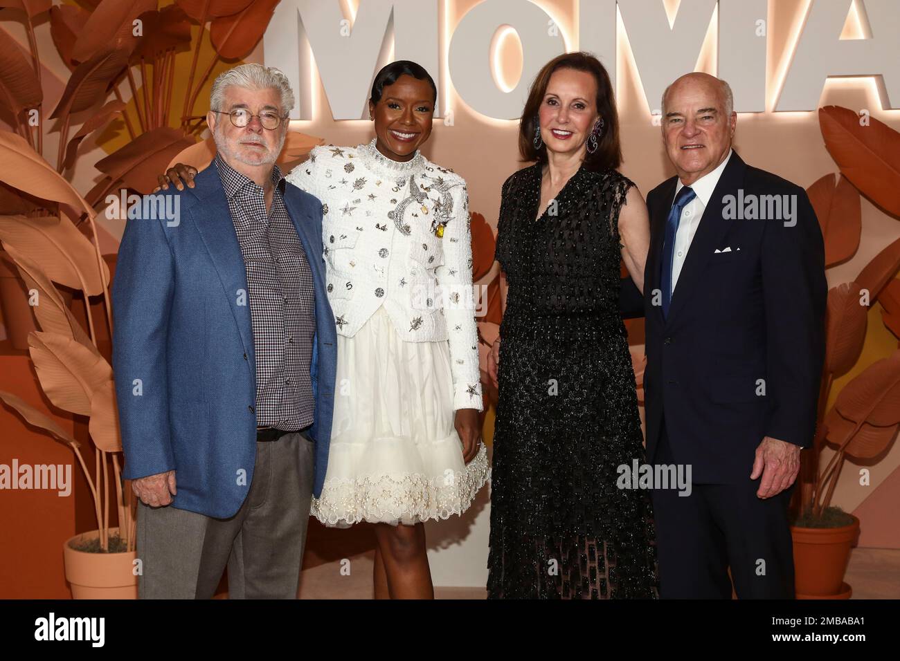 George Lucas, from left, Mellody Hobson, Marie-Josee Kravis and Henry ...