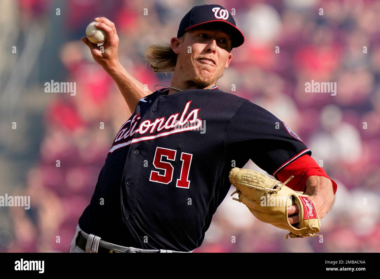 Washington Nationals relief pitcher Jordan Weems (51) plays during a ...