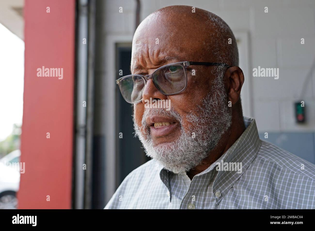 U.S. Rep. Bennie Thompson, D-Miss., speaks with reporters after voting ...