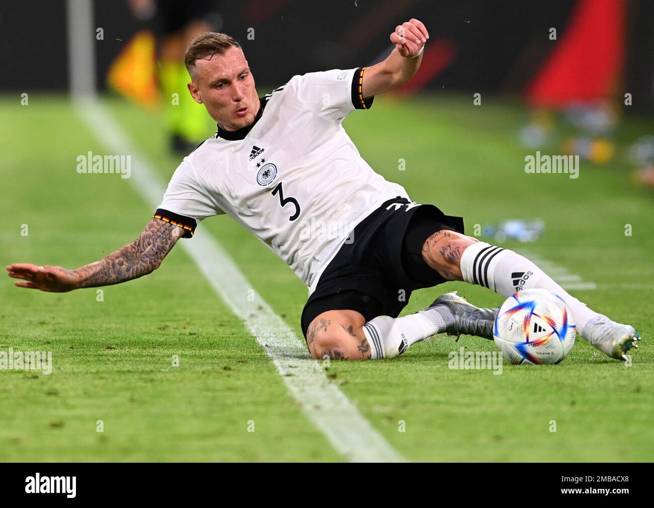 Germany's David Raum in action during the UEFA Nations League soccer ...