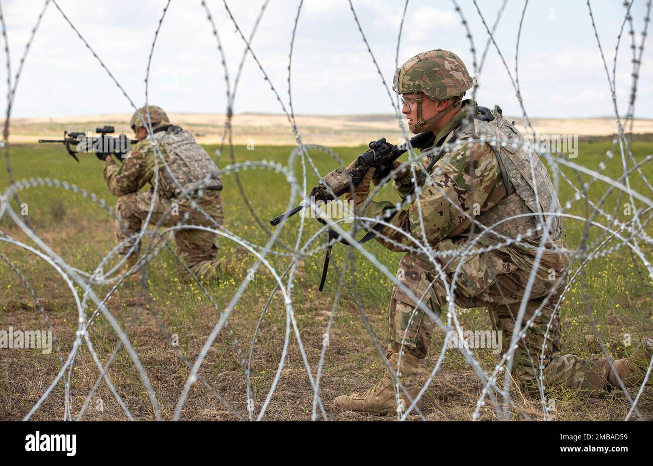 Spc. Connor Crabil and Pfc. Corbin Wolfe, combat engineers with the ...