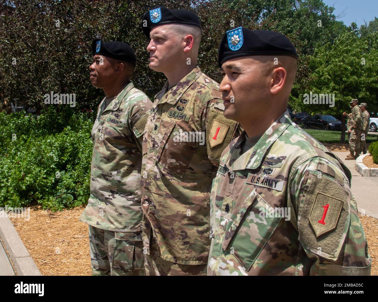 Arrival of the official party, Lt. Col. Christian Gatbonton (right ...