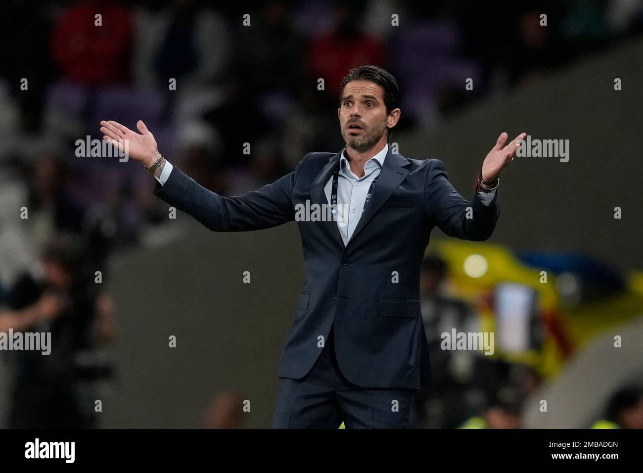 Racing Club's head coach Fernando Gago races during Argentinian Super ...