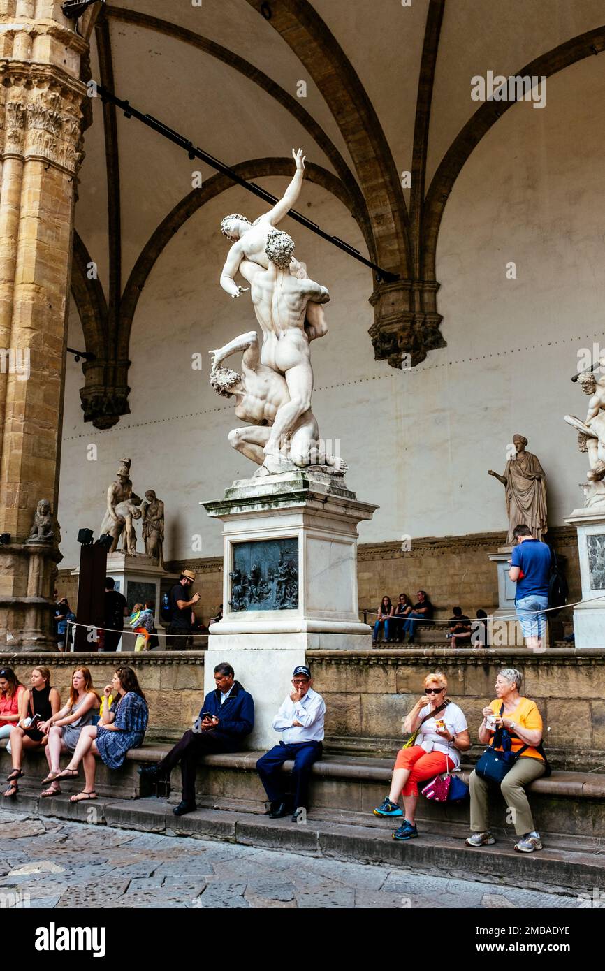 Statues in Piazza della Signoria, Florence, Tuscany, Italy, Europe ...