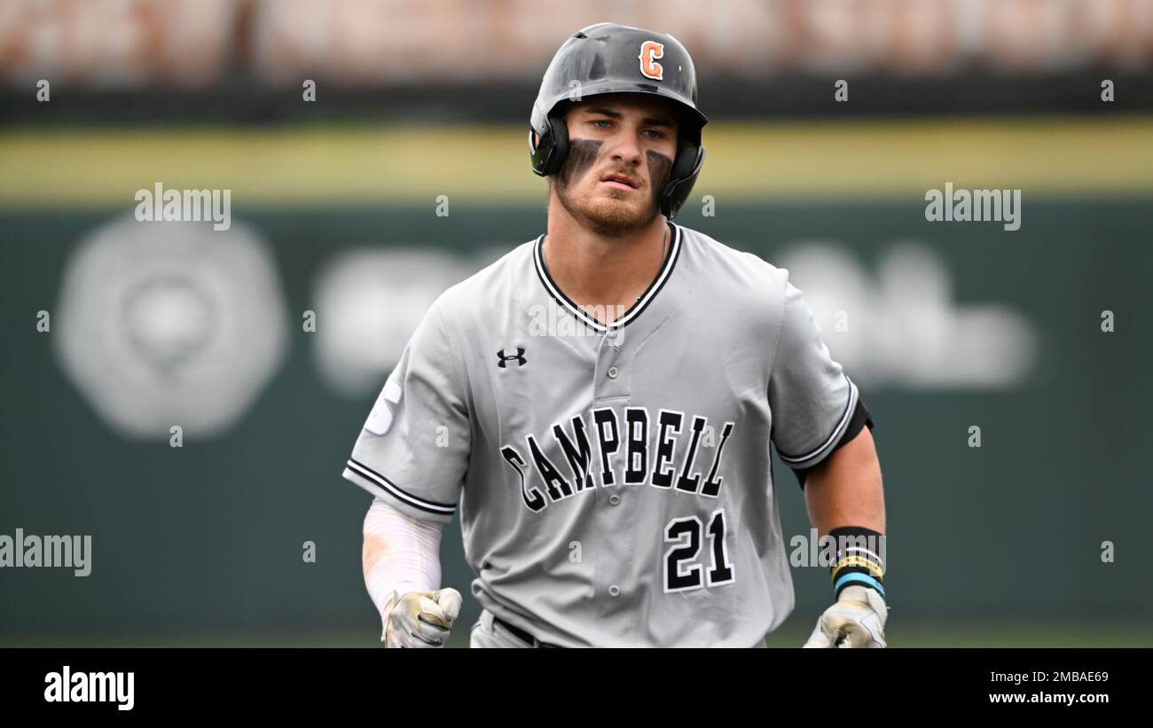 Campbell's Logan Jordan plays against Georgia Tech in an NCAA baseball ...