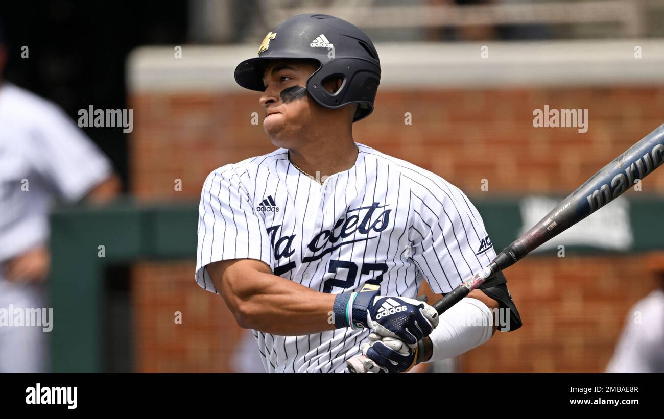 Georgia Tech's Stephen Reid bats against Campbell during an NCAA ...