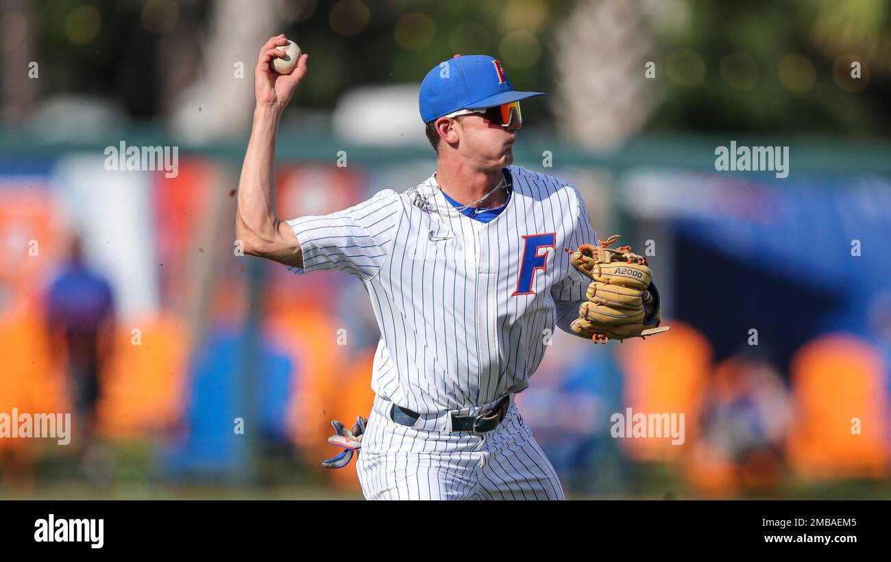 Florida infielder Deric Fabian (23) during warm-ups before an NCAA ...