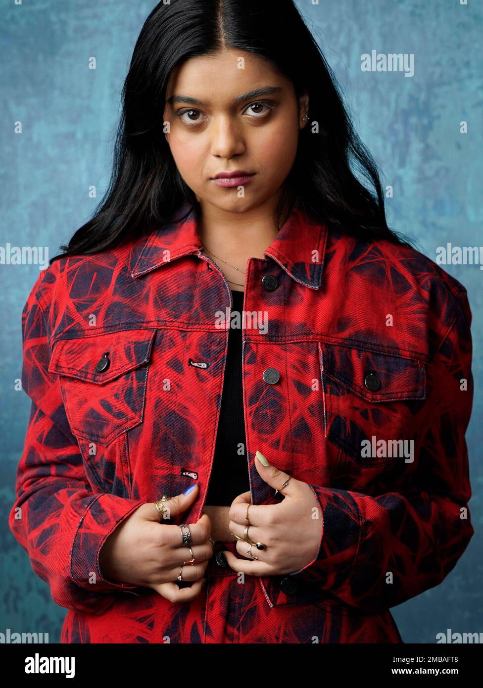 Iman Vellani, star of the Disney+ series "Ms. Marvel," poses for a portrait, Thursday, June 2 ...