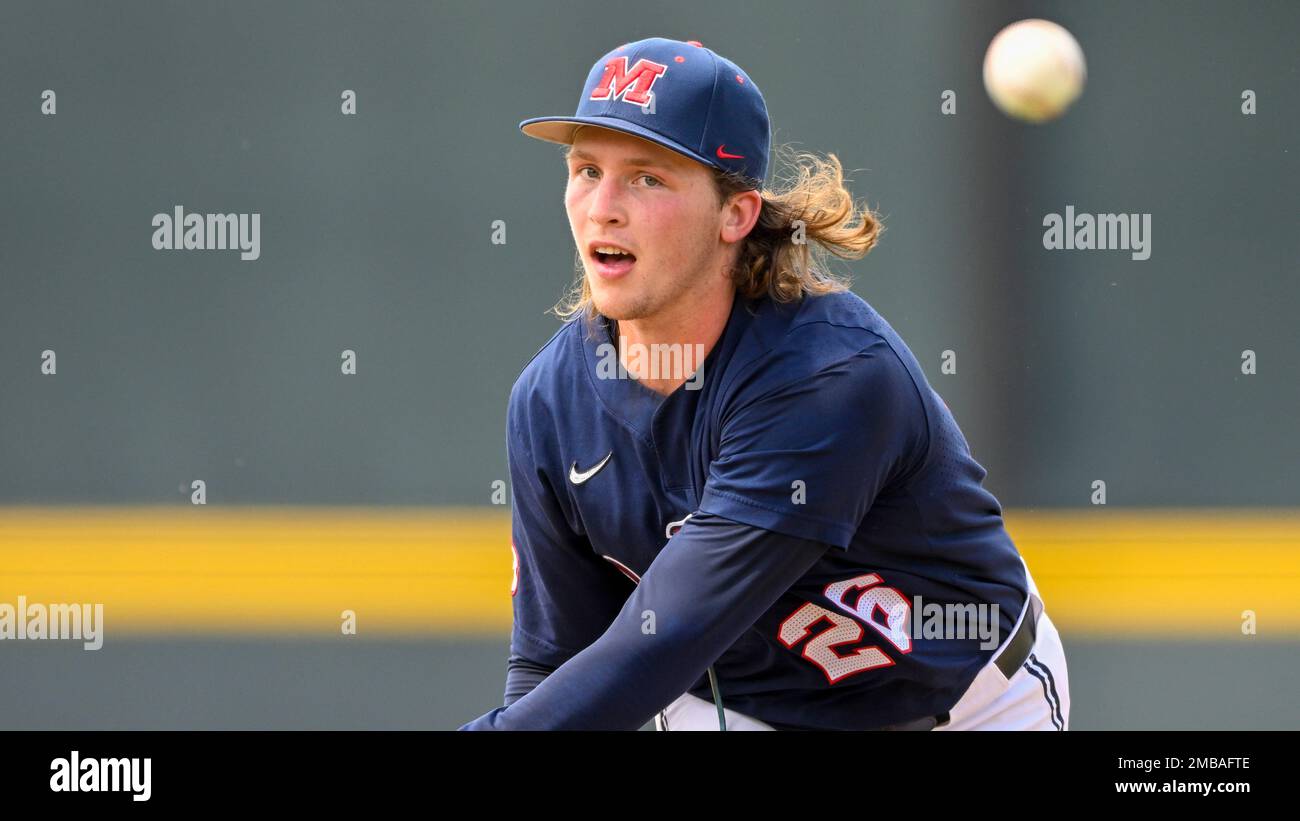 Ole Miss's Hunter Elliott during an NCAA baseball game on Sunday, June ...