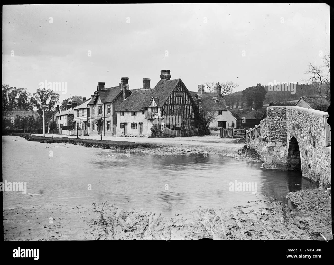 Riverside, Eynsford, Sevenoaks, Kent, 1885. The view from the south ...