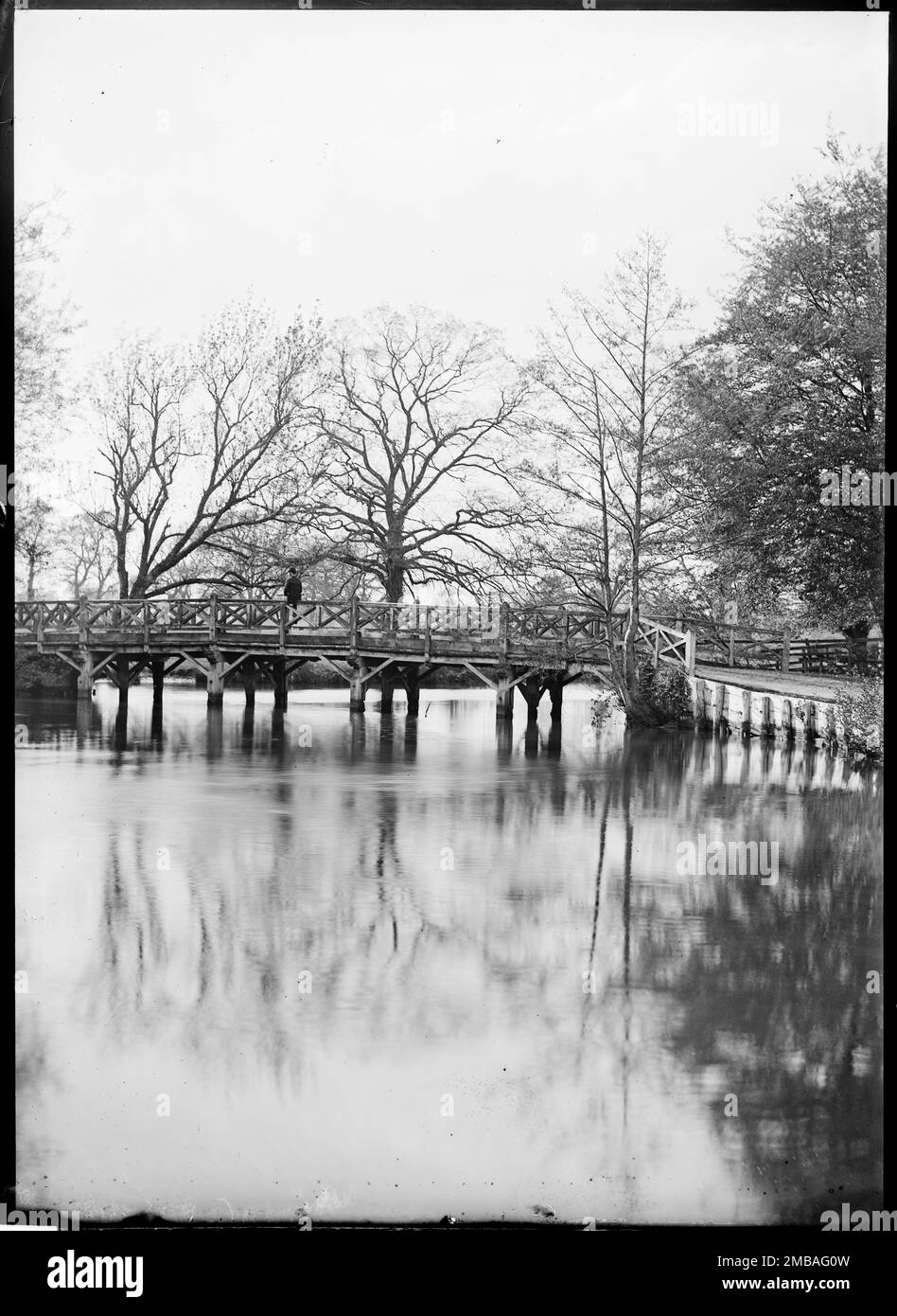 Manor House Bridge, Byfleet, Elmbridge, Surrey, 1885. Manor House ...