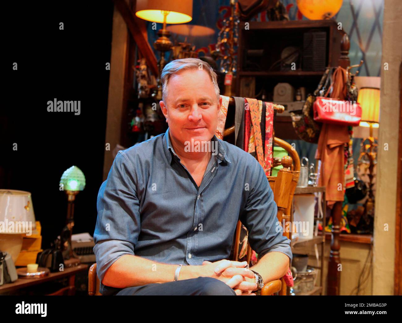 Set designer Scott Pask appears on the set of the revival of David ...