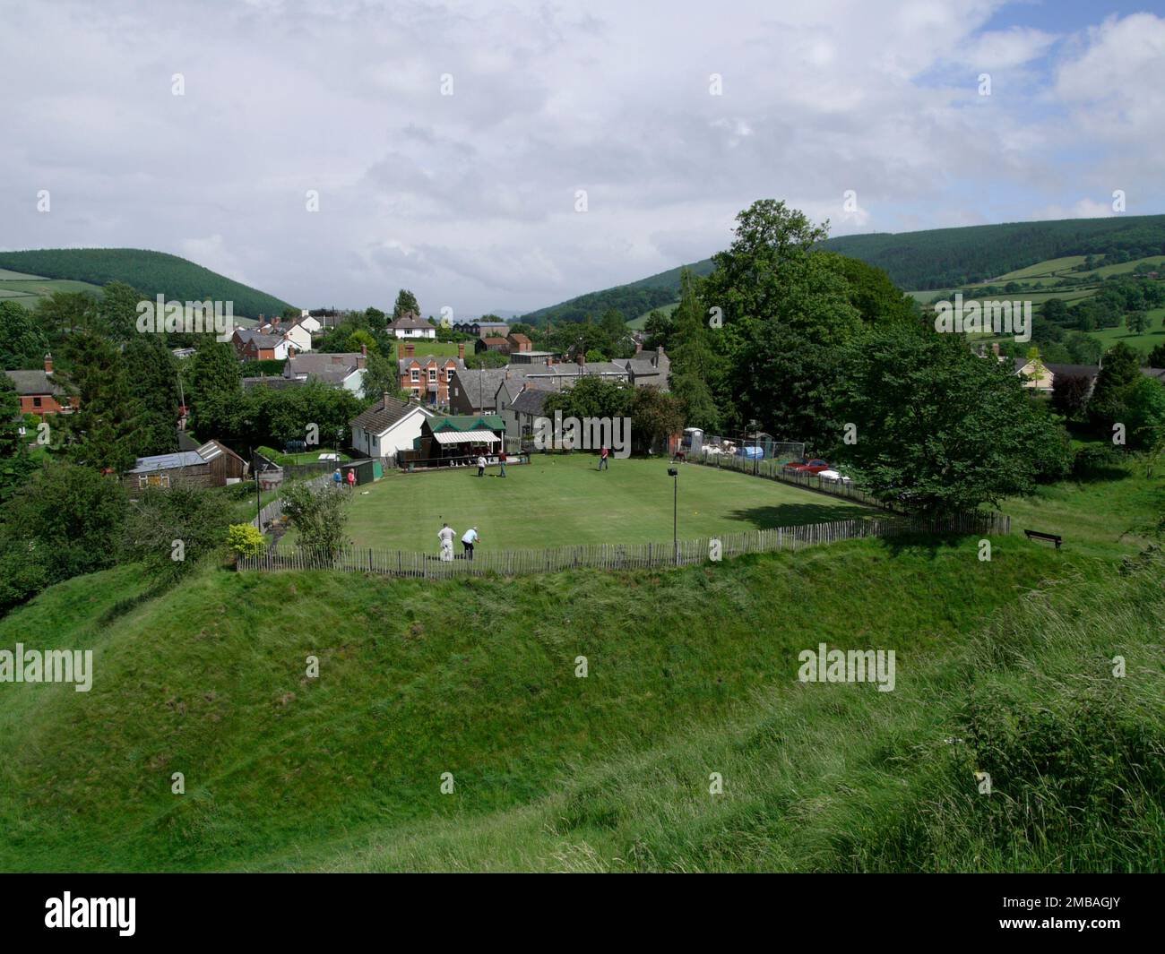 Clun Bowling Club, Castle Street, Clun, Shropshire, 2007. The bowling ...