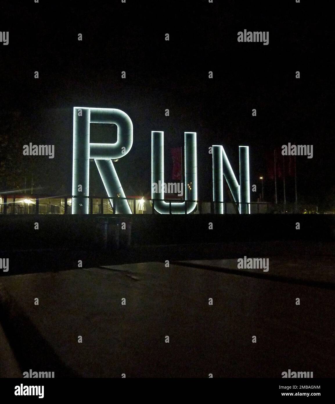 Queen Elizabeth Park, Run sculpture, Waterden Way, Hackney Wick ...