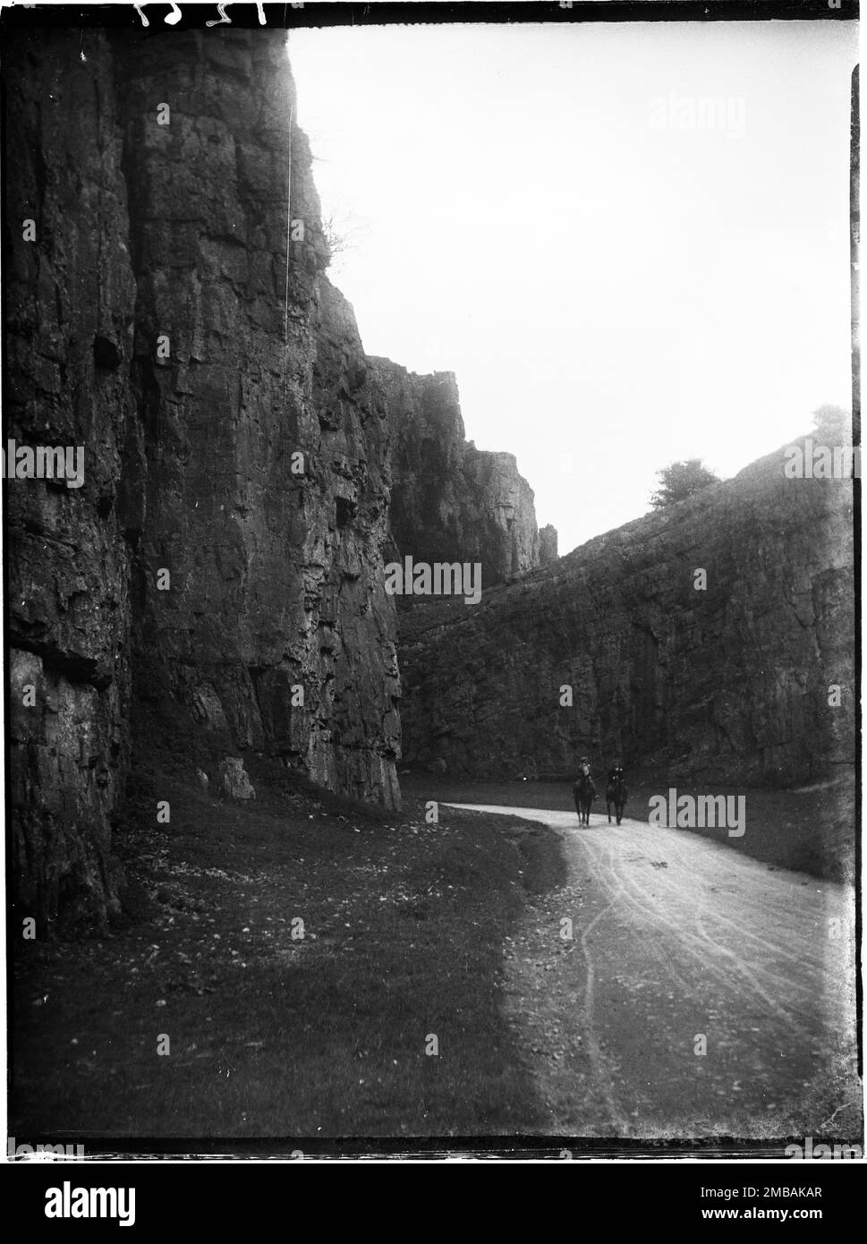 Cheddar Gorge, Cliff Road, Cheddar, Sedgemoor, Somerset, 1907. A view ...
