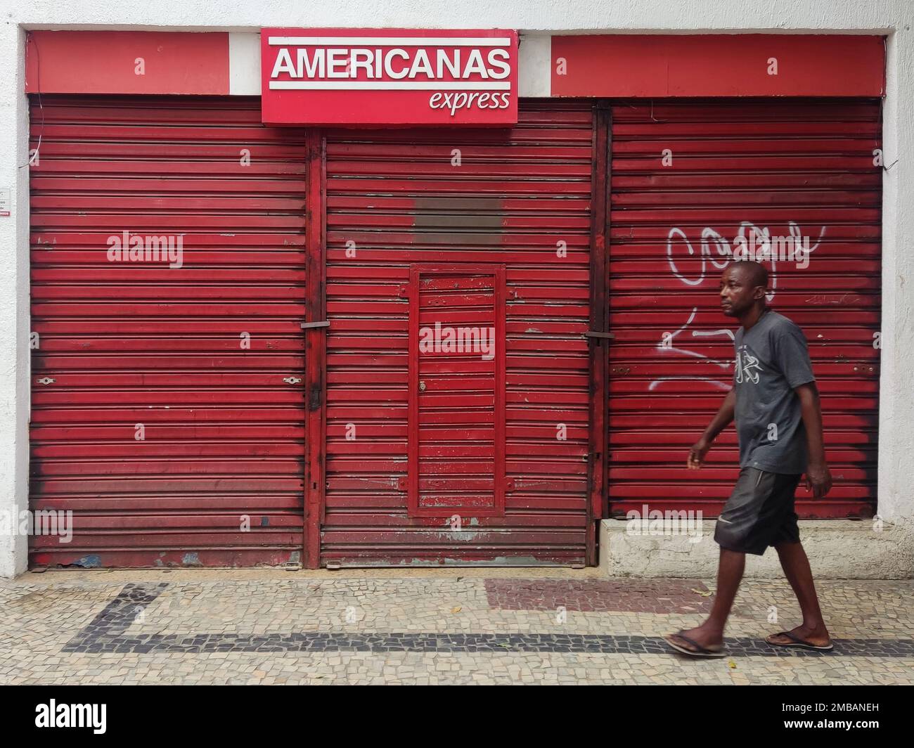 Lojas Americanas retail company store closed. Listed on stock exchange ...