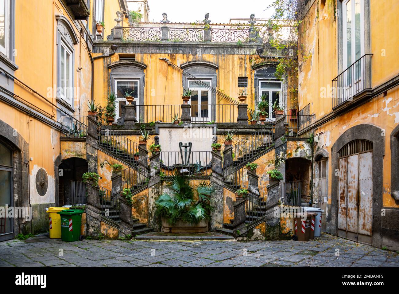 The staircases of Palazzo Marigliano, Naples, Italy. Palazzo Marigliano ...