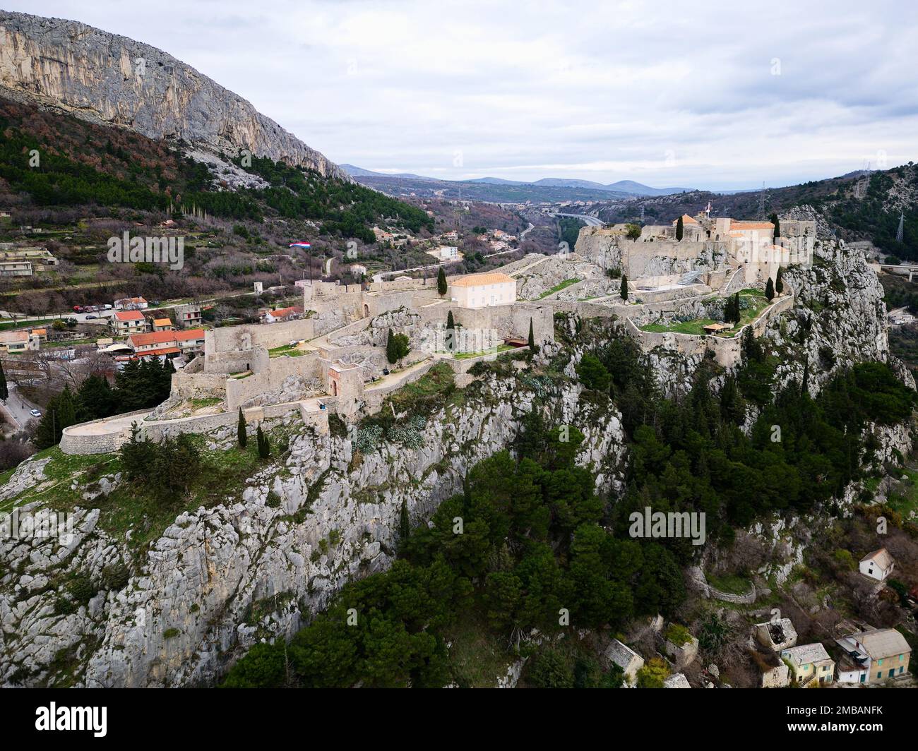 The Klis Fortress is a medieval fortress situated above a village ...
