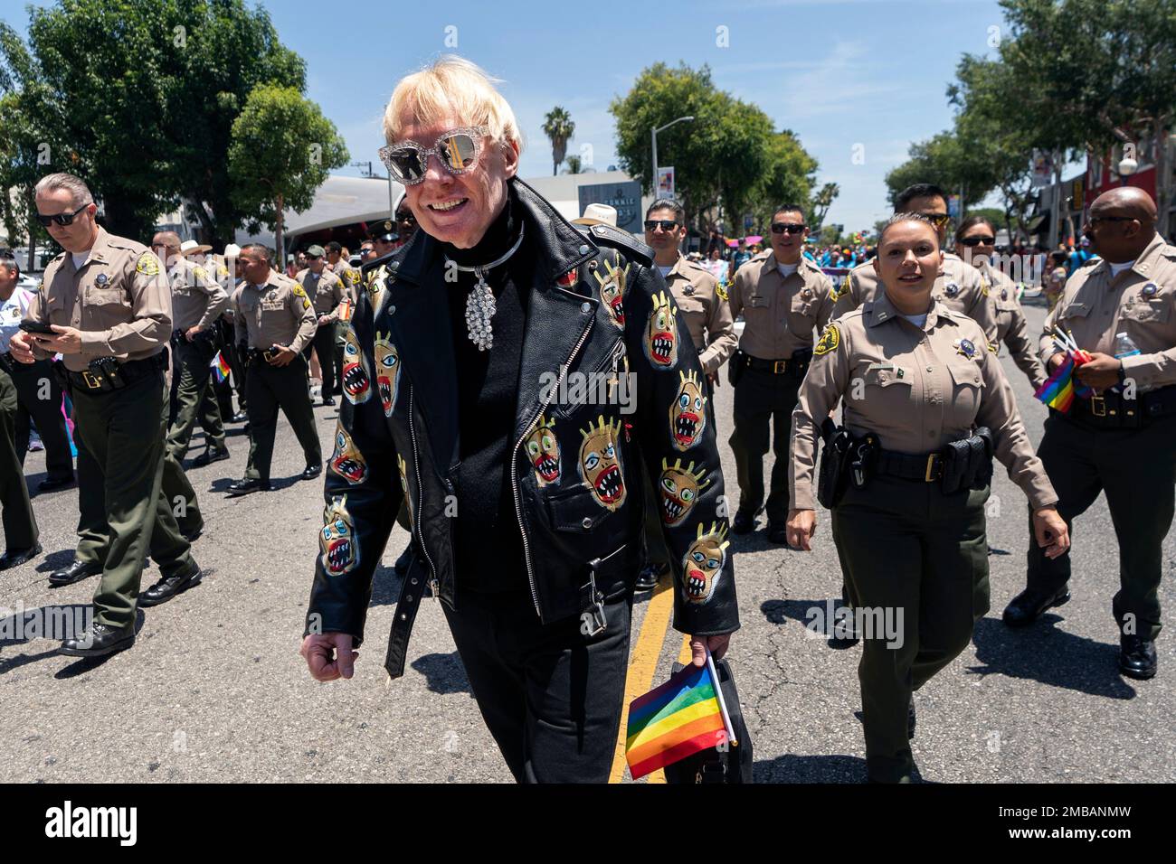 Retired Los Angeles Superior Court judge John Rafferty marches at the ...