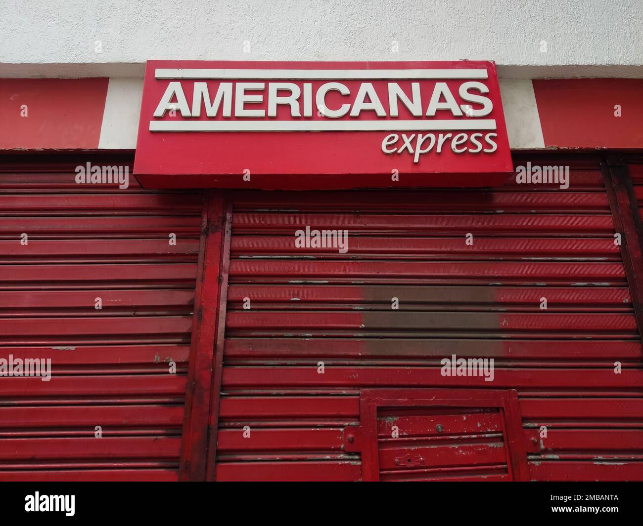 Lojas Americanas retail company store closed. Listed on stock exchange ...