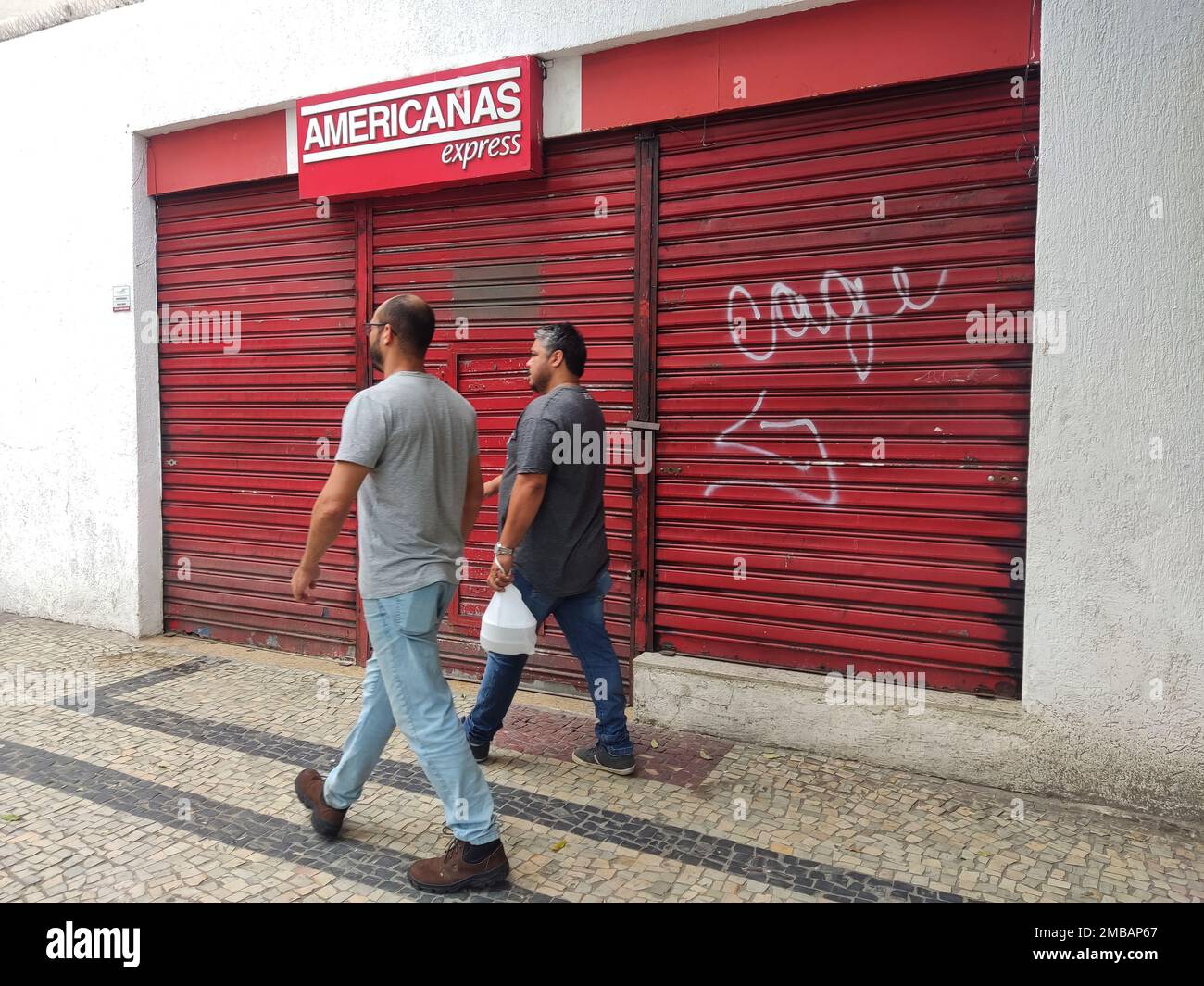 Lojas Americanas retail company store closed. Listed on stock exchange ...