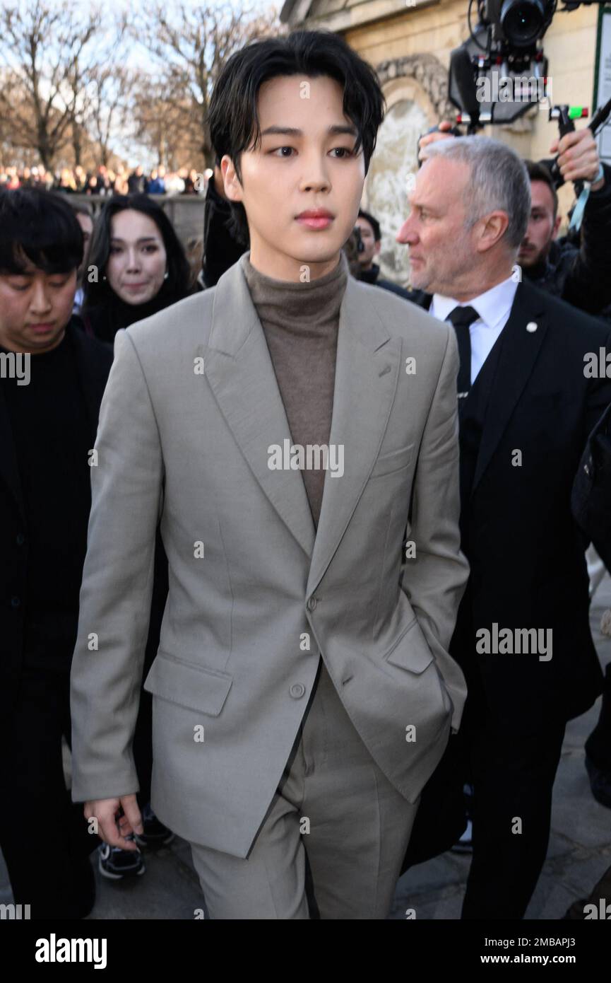 Paris, France. 20th Jan, 2023. Jimin attends the Dior Menswear Fall ...