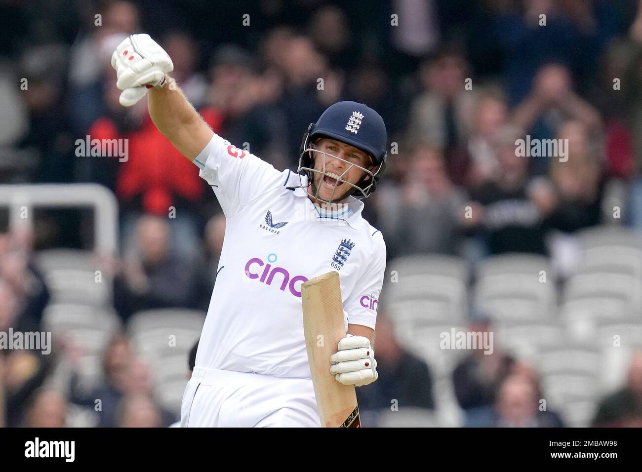 England's Joe Root celebrates as England win by five wickets on the ...